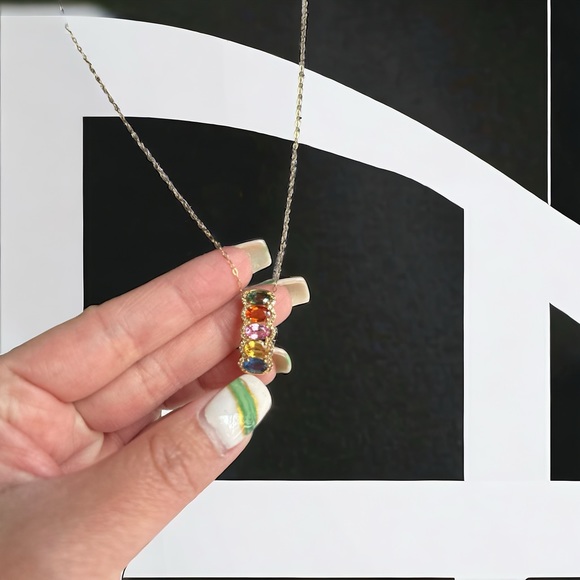 Jewelry | Multicolor Gemstone 18k Japan Gold Jewelry Set | Poshmark